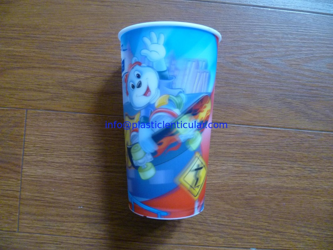 PLASTIC LENTICULAR Promotional 3D Lenticular Drinking Cup lenticular PP ...