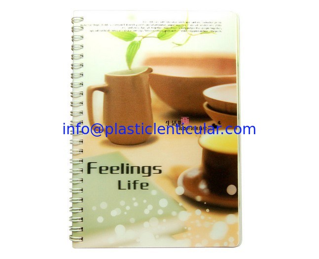 Customized 3D Lenticular Note Book spiral notebook pp pet Lenticular ...