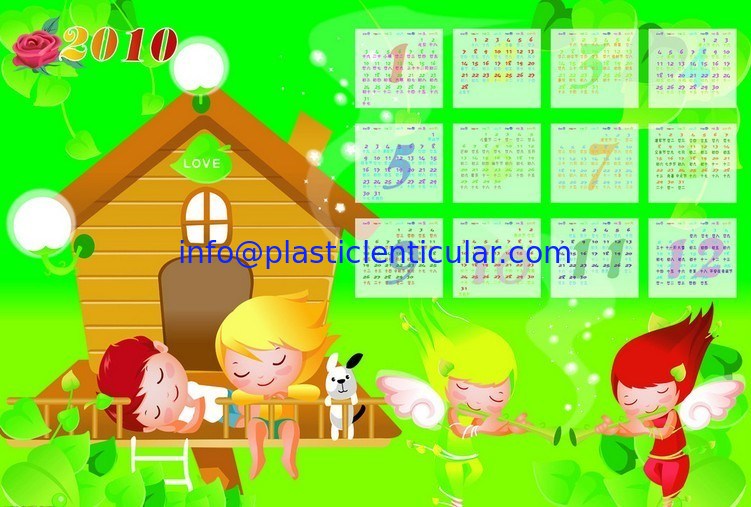 PLASTIC LENTICULAR Lenticular 3d wall calendar animated change flip 3d ...